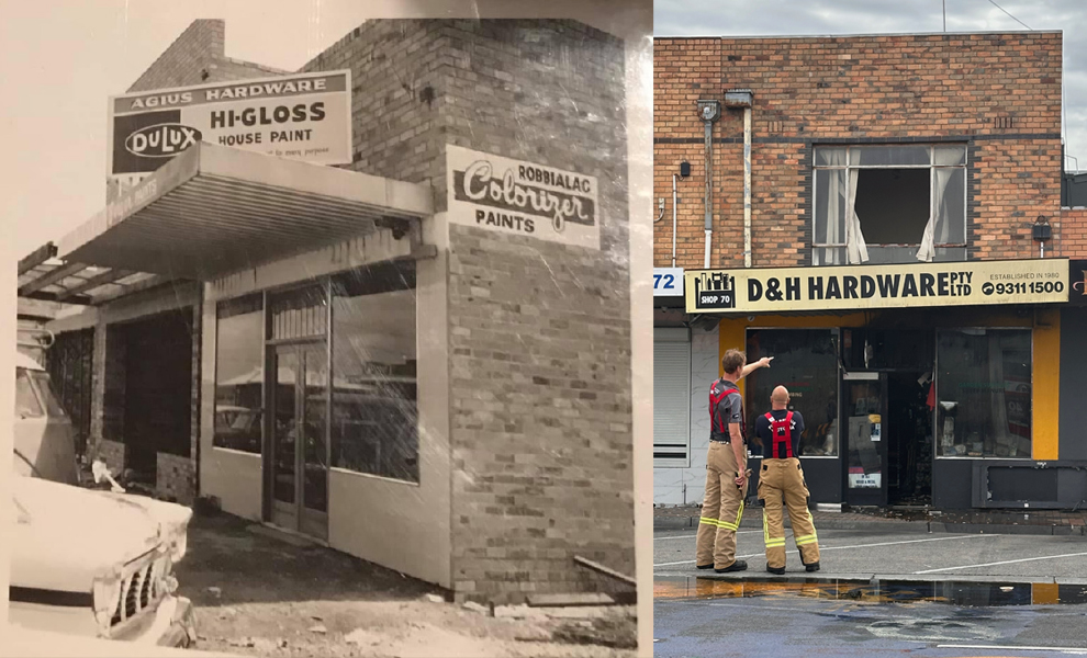 A much loved hardware shop falls victim to underworld arson attack ...